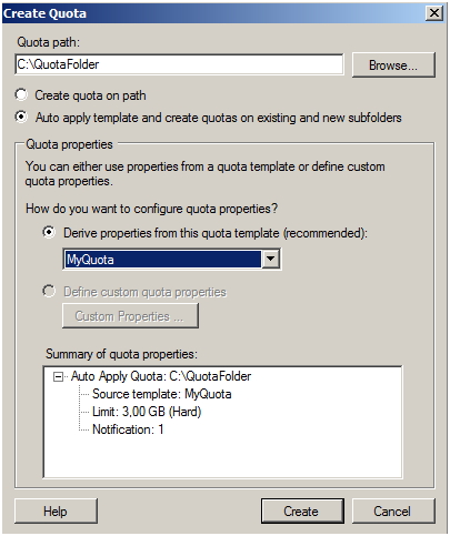 How to: Define file system quotas on Windows Server 2008 | IT Blog