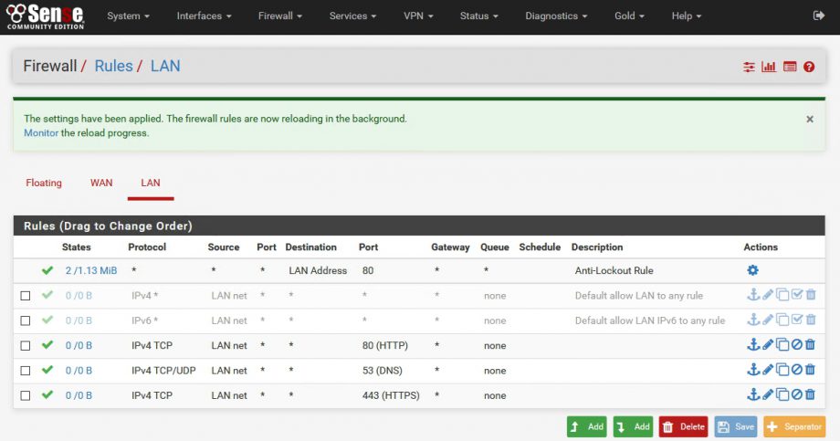 How to define firewall rules on pFSense | IT Blog