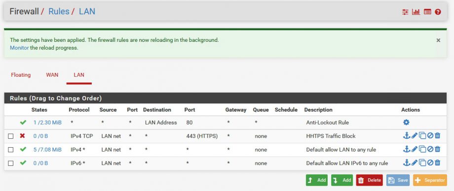 How to define firewall rules on pFSense | IT Blog