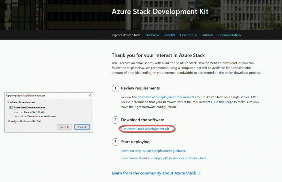 How to install ASDK - Azure On-Premises? | IT Blog