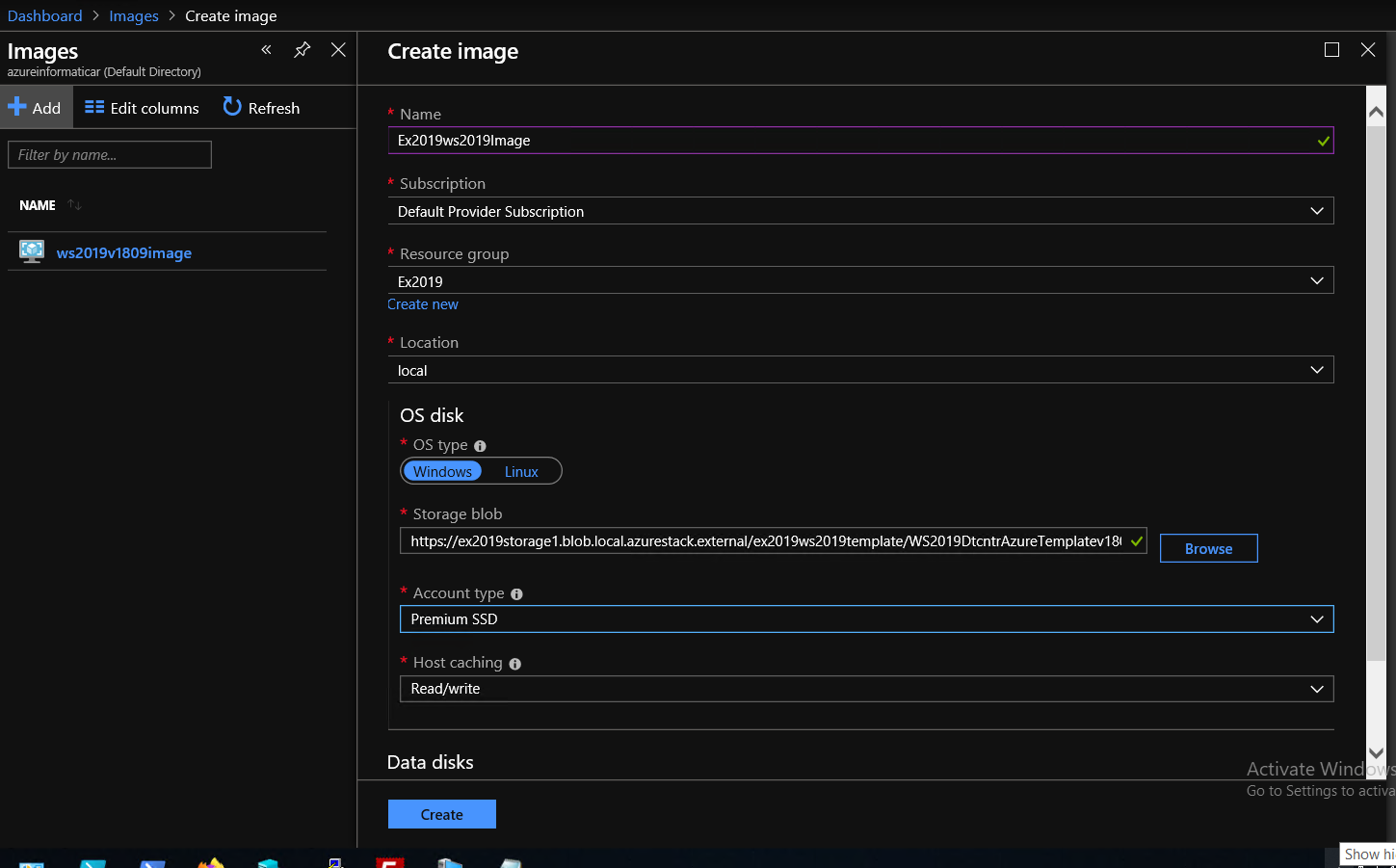 Create A Vm In Azure Stack Asdk From Uploaded Vhd It Blog