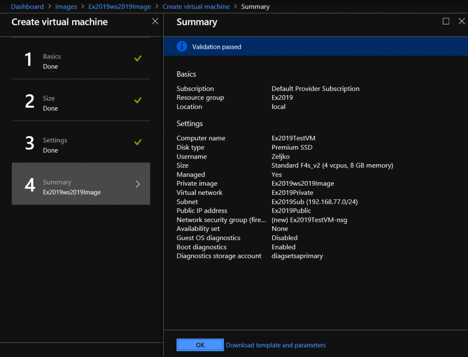 Create a VM in Azure Stack (ASDK) from uploaded VHD | IT Blog