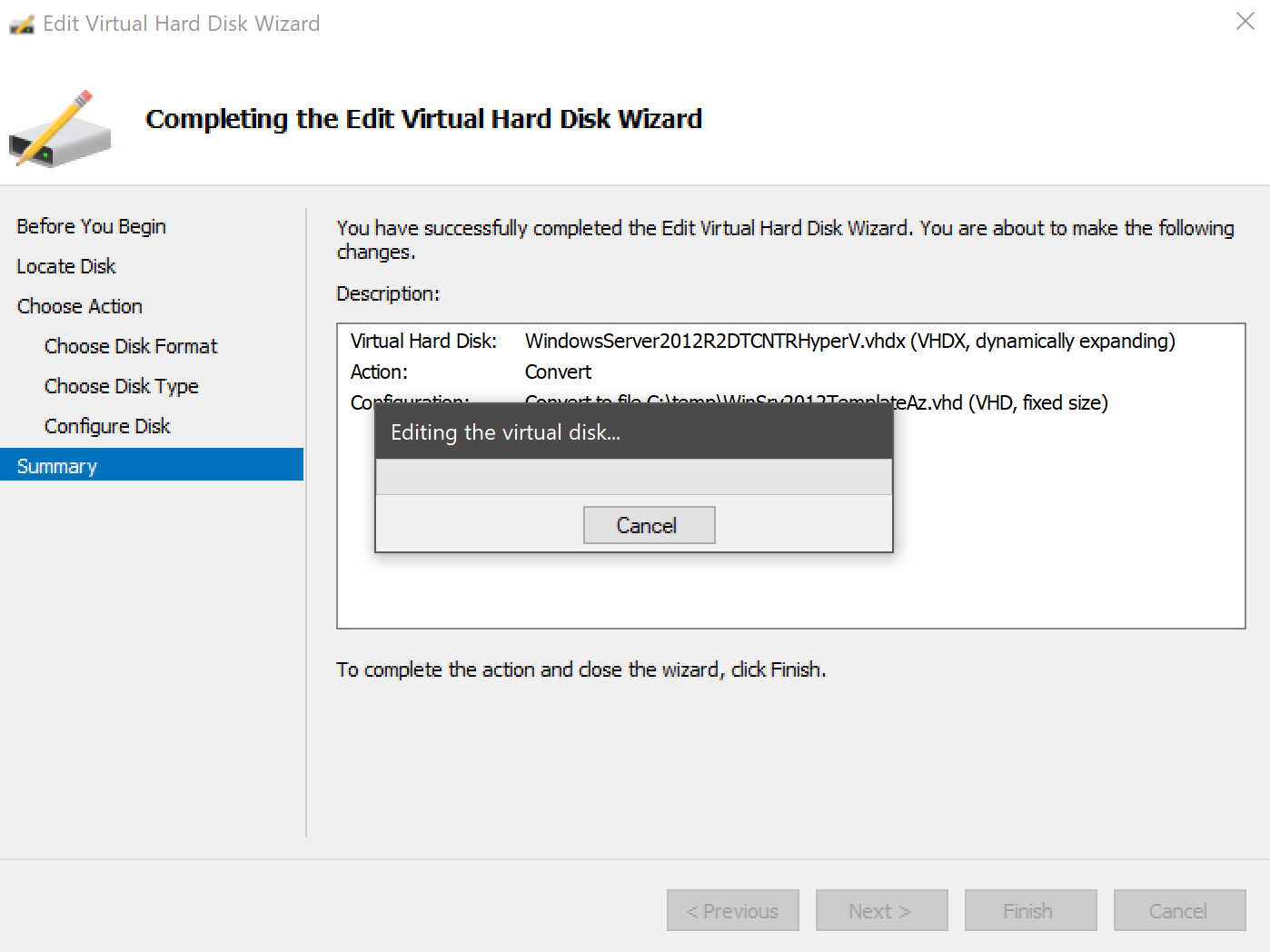 Convert Hyper-V VHDX to VHD | IT Blog