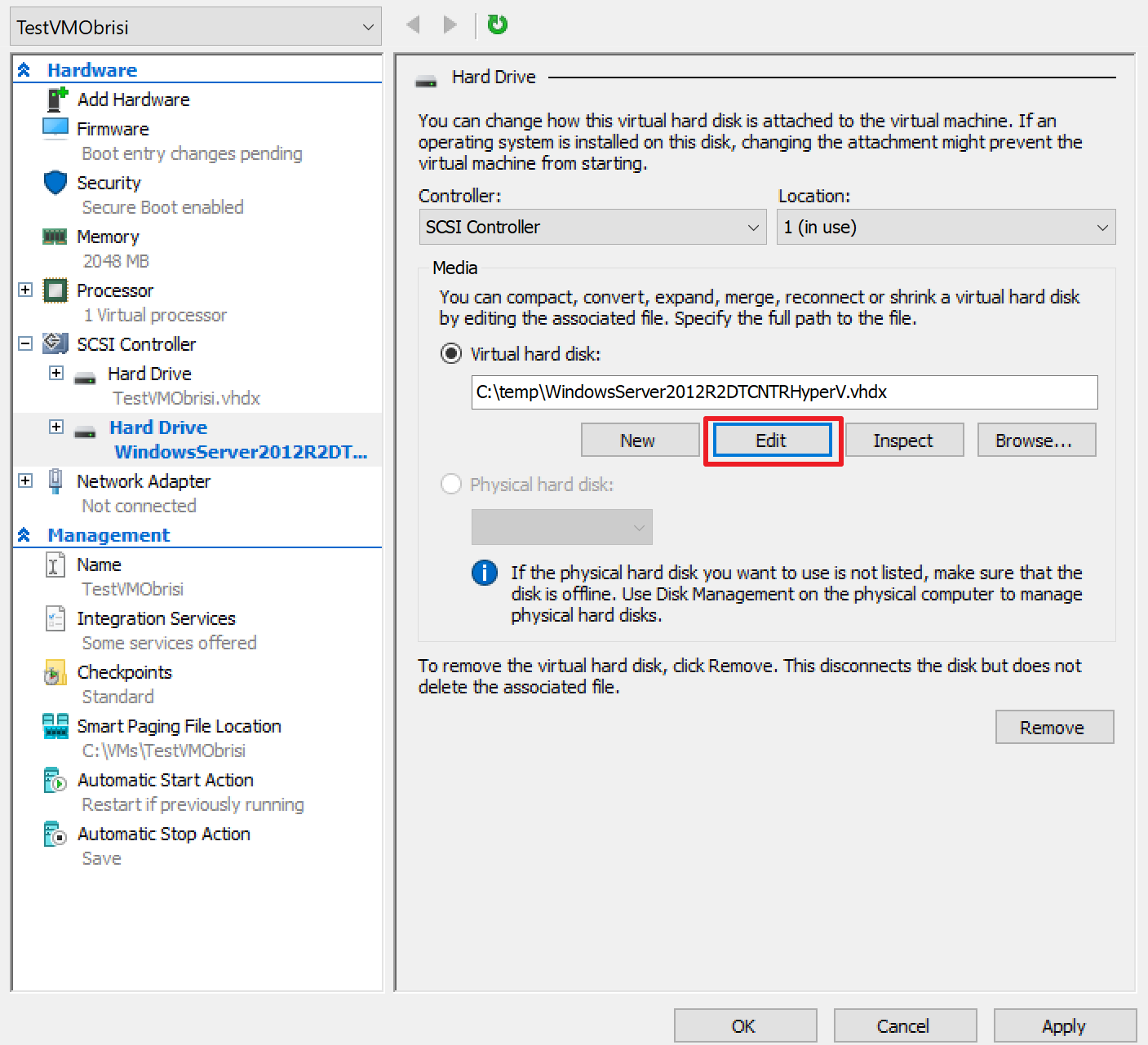 Convert Hyper-V VHDX to VHD | IT Blog