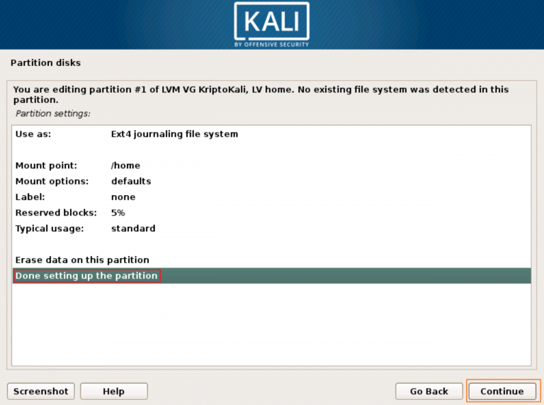How to Manually Partition and Encrypt (Kali) Linux | IT Blog