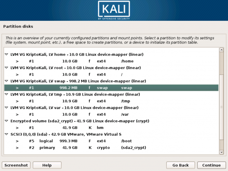How to Manually Partition and Encrypt (Kali) Linux | IT Blog