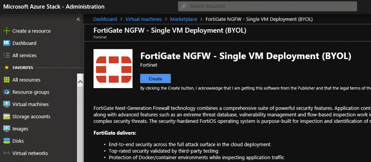 How to install and configure Fortigate VM on Azure Stack | IT Blog