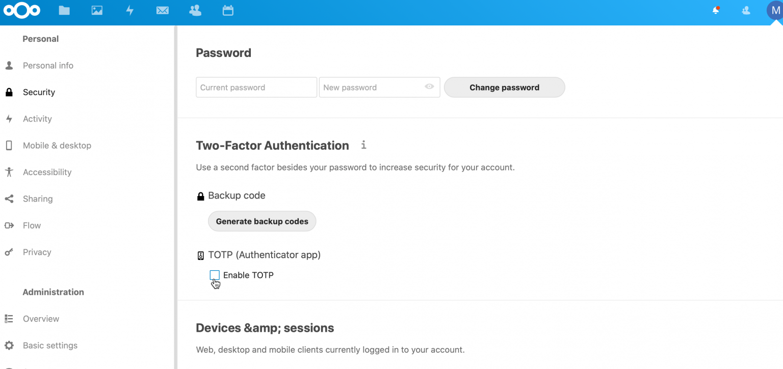 How to add Two Factor Authentication (2FA) to your Nextcloud install | IT Blog