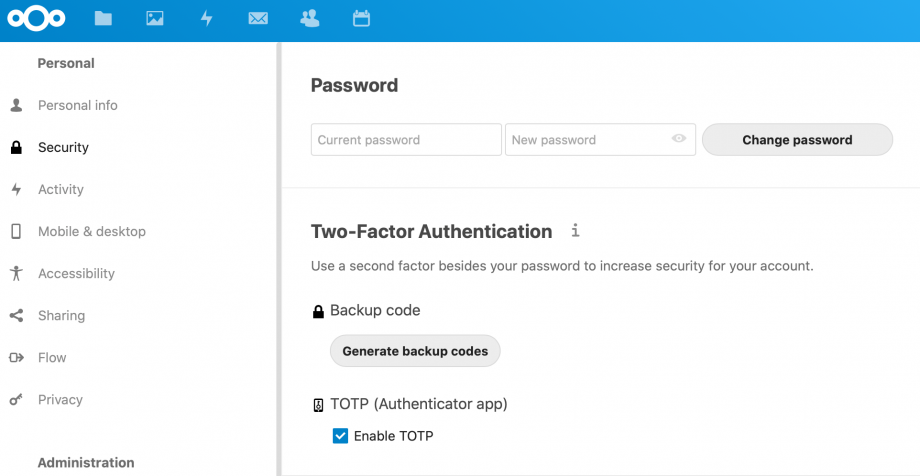 How to add Two Factor Authentication (2FA) to your Nextcloud install | IT Blog
