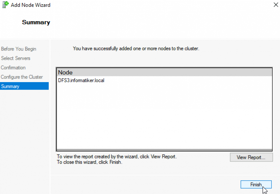 Add a new node to Windows Server Failover Cluster | IT Blog
