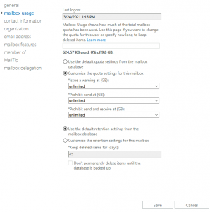 How to set mailbox/attachment/message limits in Exchange 2019 | IT Blog