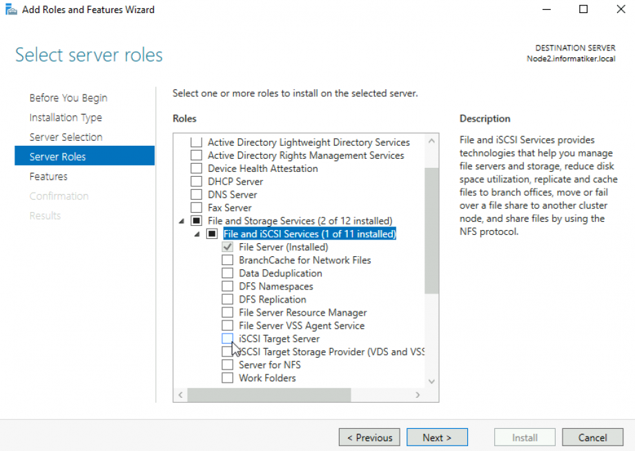 Create ISCSI Target cluster on Windows Server 2019 | IT Blog