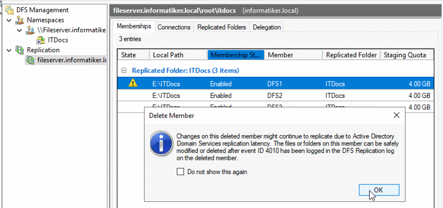 How to remove node from File Share Cluster (DFS) on Windows Server | IT Blog