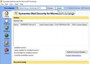 Accessing SMSMSE 7.10 on multiple servers via central console (Symantec ...