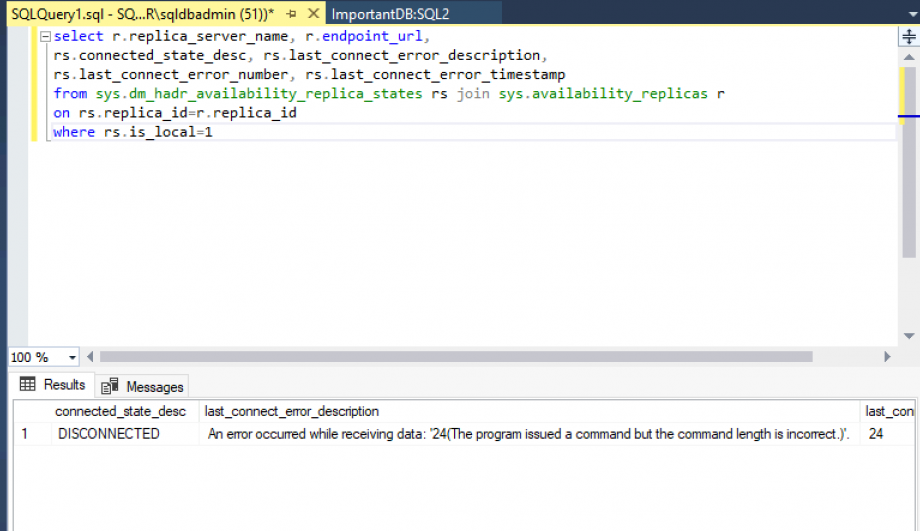 SQL AlwaysON – The Secondary Database is not joined to the availability ...
