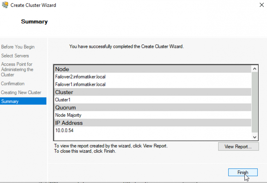 Create Failover Cluster in Windows Server 2019 | IT Blog