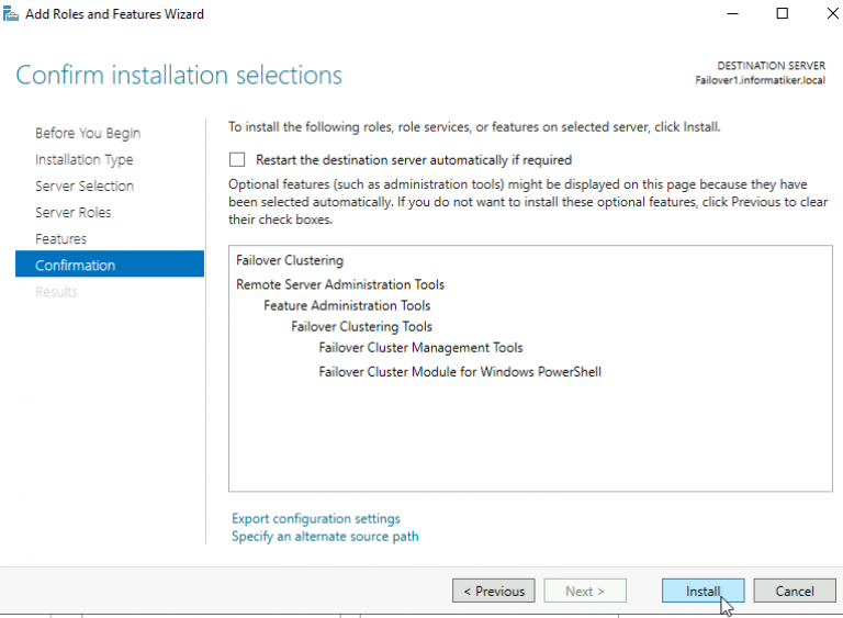 Create Failover Cluster in Windows Server 2019 | IT Blog