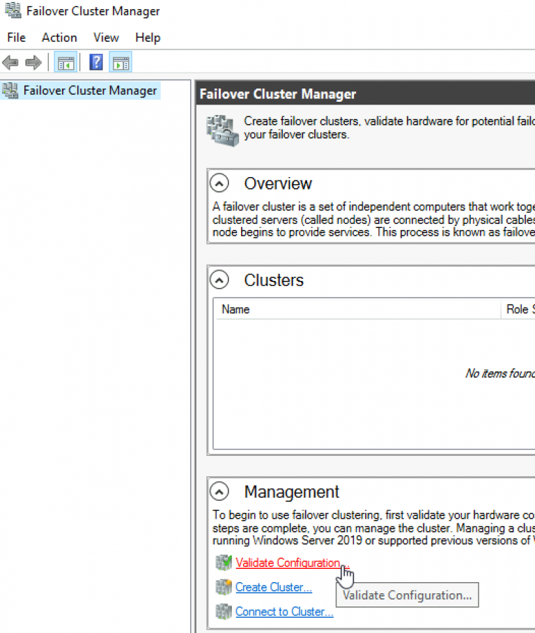 Create Failover Cluster in Windows Server 2019 | IT Blog