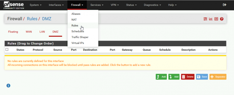 How to setup DMZ on pFSense | IT Blog