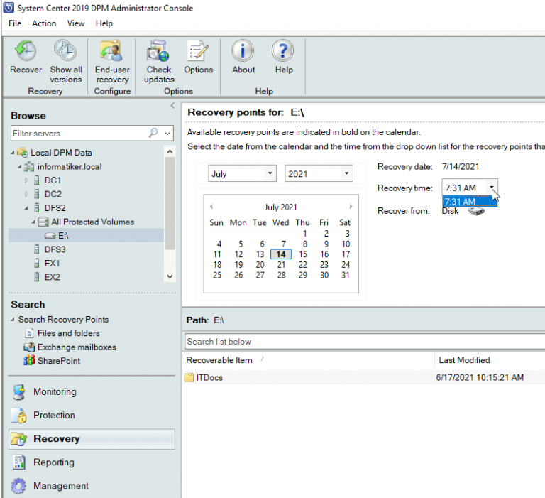 How to backup and restore with Microsoft DPM | IT Blog
