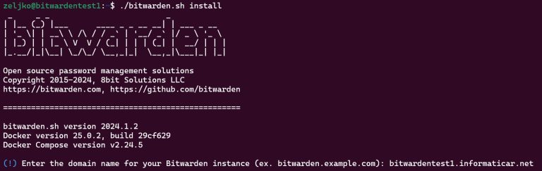 Installing on-premise Bitwarden on Ubuntu 22.04 | IT Blog