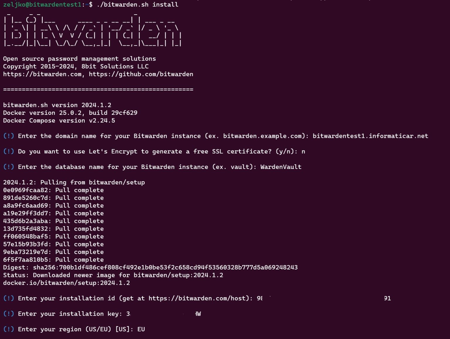 Installing on-premise Bitwarden on Ubuntu 22.04 | IT Blog