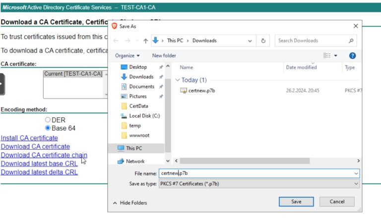 Implementing Two-Tier PKI – issuing Web Server certificate for Windows and Linux Web servers ...