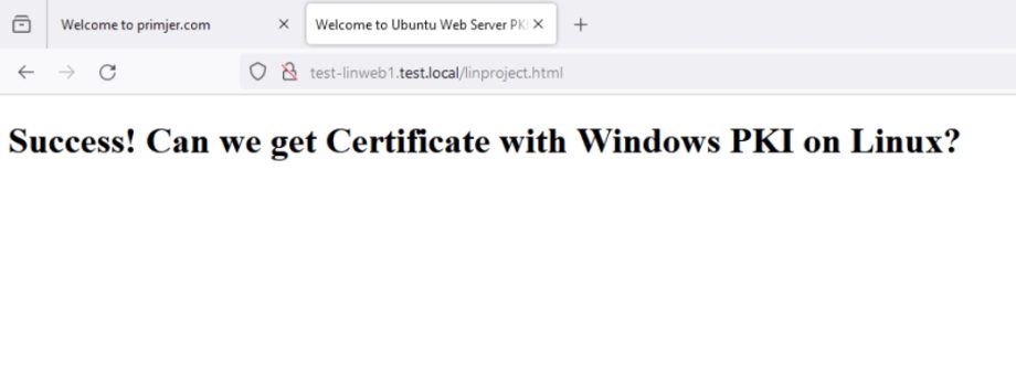 Implementing Two-Tier PKI – issuing Web Server certificate for Windows and Linux Web servers ...